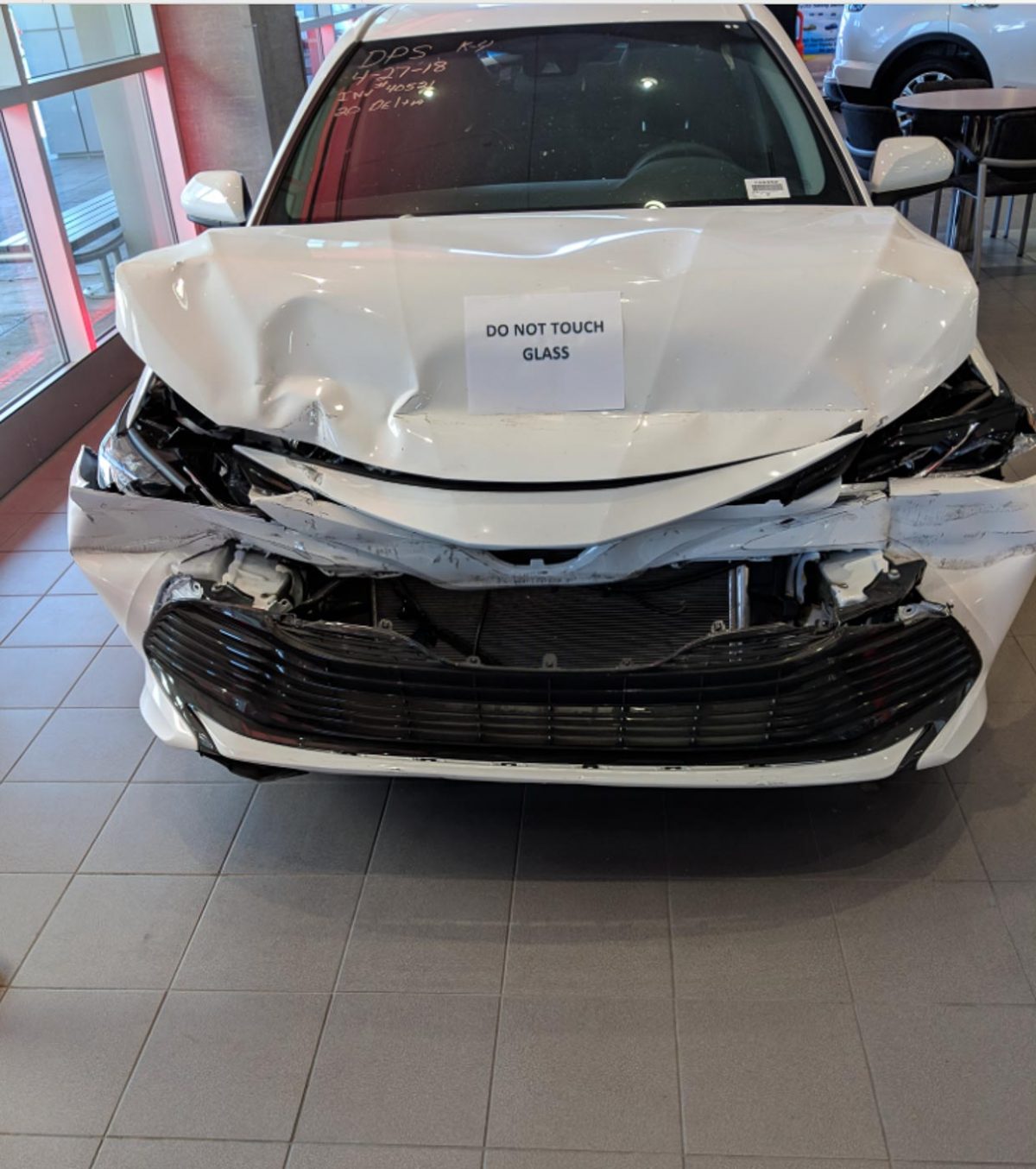 Here's how the new Toyota Camry looked like after being rear-ended ...