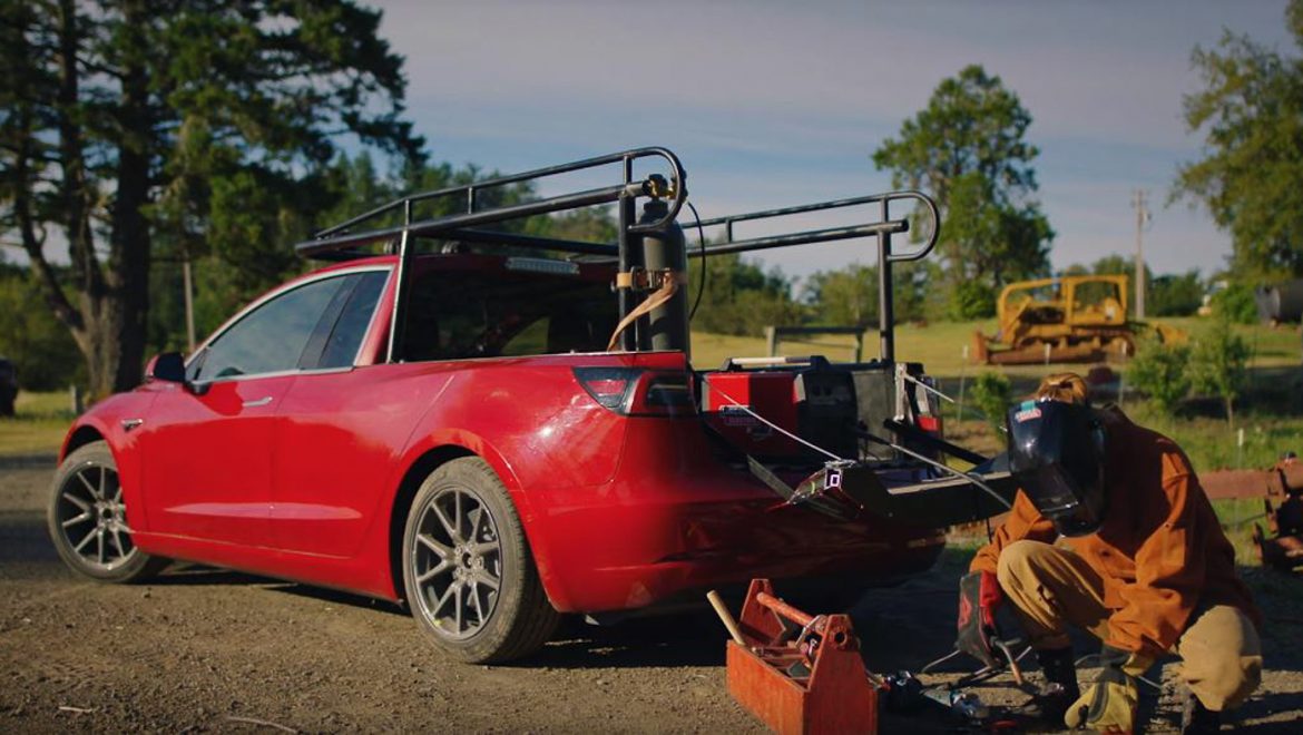 This is the world's first (converted) Tesla pick-up truck! - AutoBuzz.my